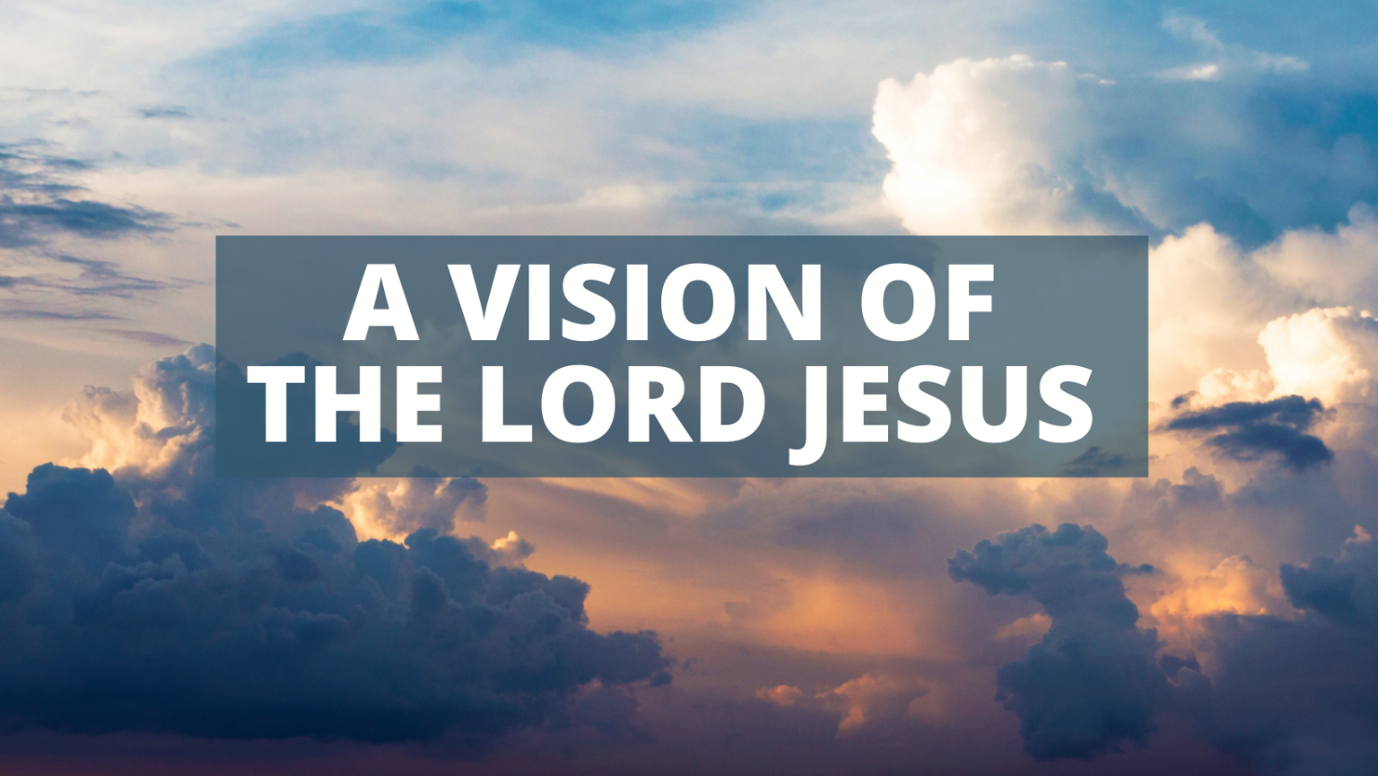 A Vision of the Lord Jesus - Preachers Corner