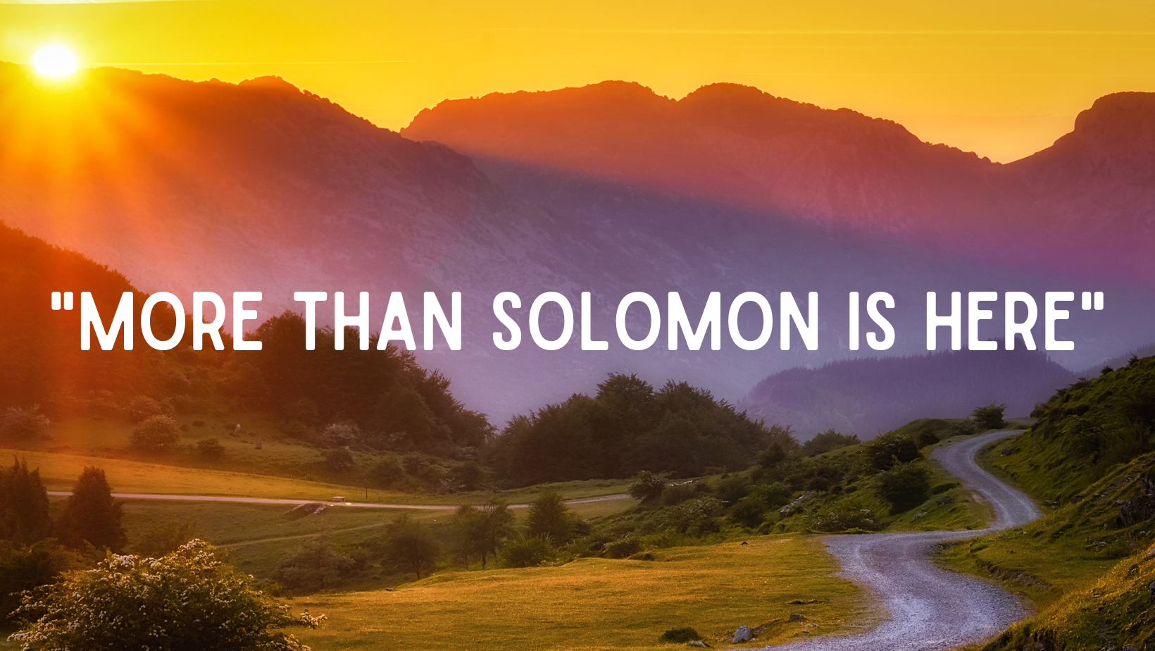 "More than Solomon is here" - Preachers Corner