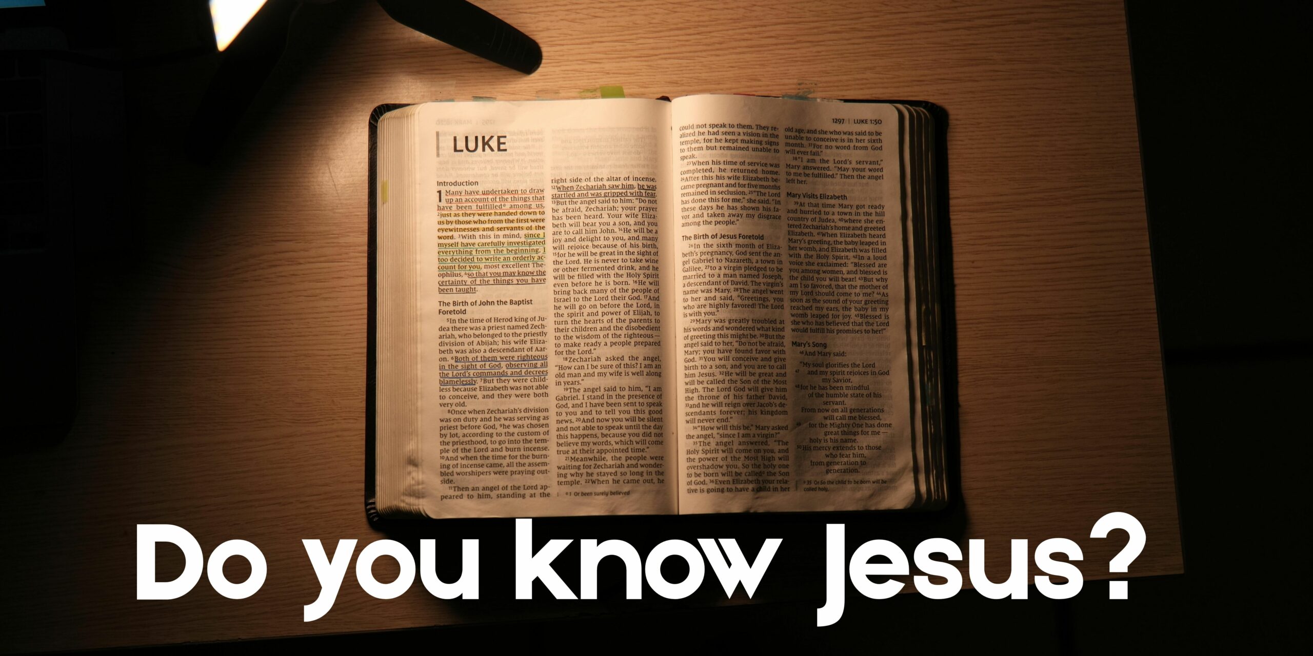 Do you know Jesus? - Preachers Corner